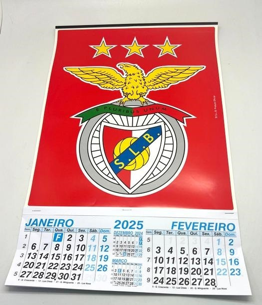 Calendario Parede SL Benfica 2025 | FestasParty