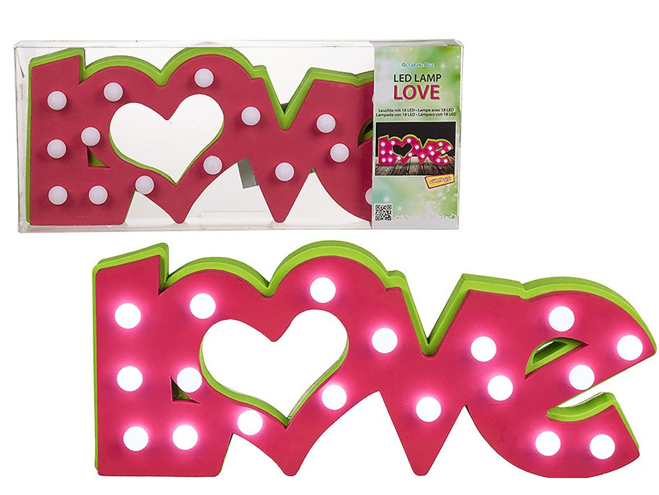 Lâmpada LED Love rosa | FestasParty