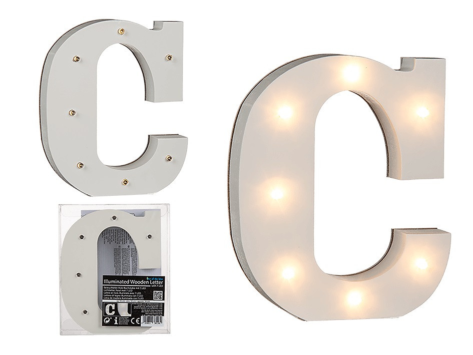 Letra C Luminosa c/ Leds | FestasParty
