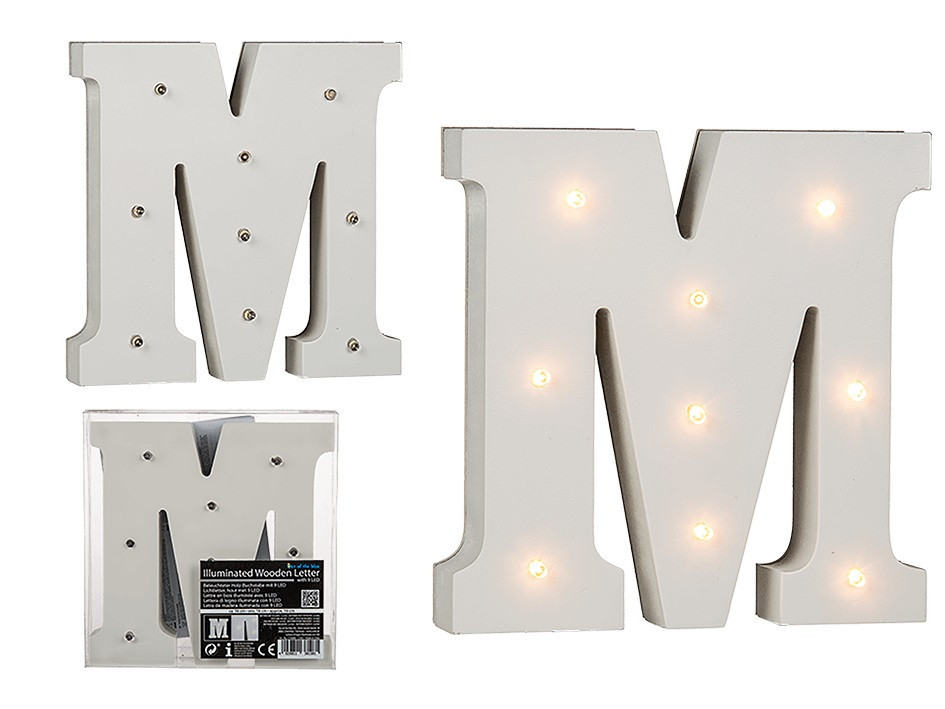 Letra M Luminosa c/ Leds | FestasParty