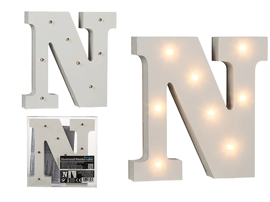 Letra N Luminosa c/ Leds | FestasParty