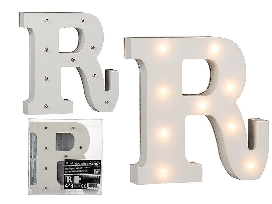 Letra R Luminosa c/ Leds | FestasParty