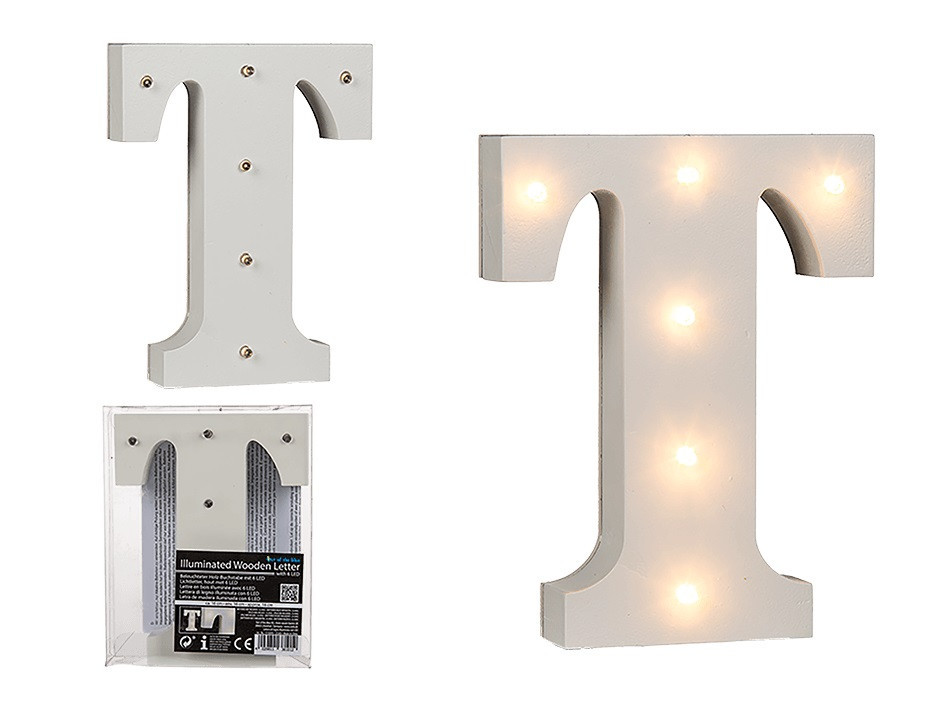 Letra T Luminosa c/ Leds | FestasParty